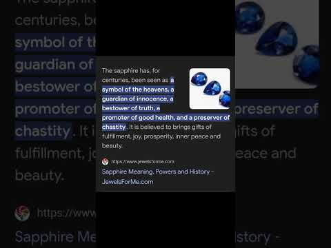 Actual meaning of word Sapphires| Artist Article|