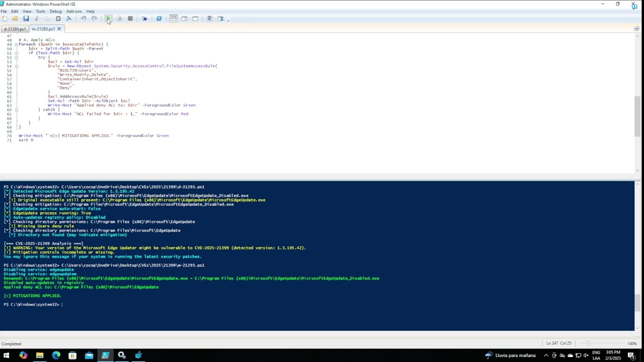Elevation of Privilege Vulnerability in Microsoft Edge (Chromium-based) - Detection Script ...