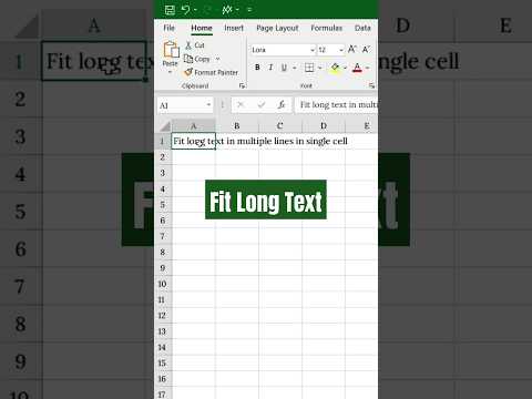 Fit Long Text in One Cell: Wrap Text in Excel