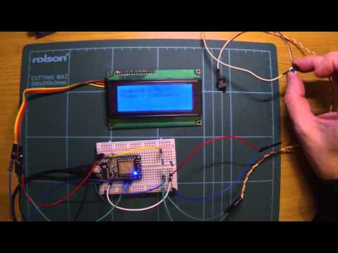 using a nodemcu devkit (esp8266) to display temperature and other data on an i2c lcd display
