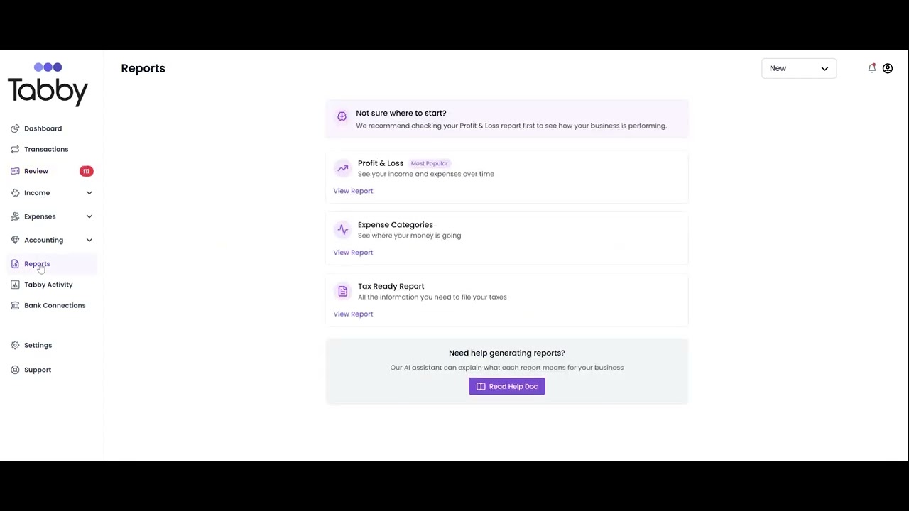 Get Started with Tabby | Tabby: AI Bookkeeper