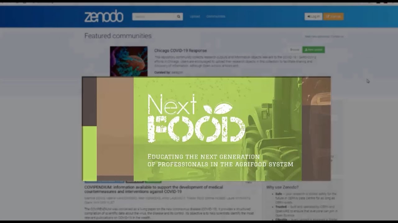 NextFood - Zenodo Upload Tutorial