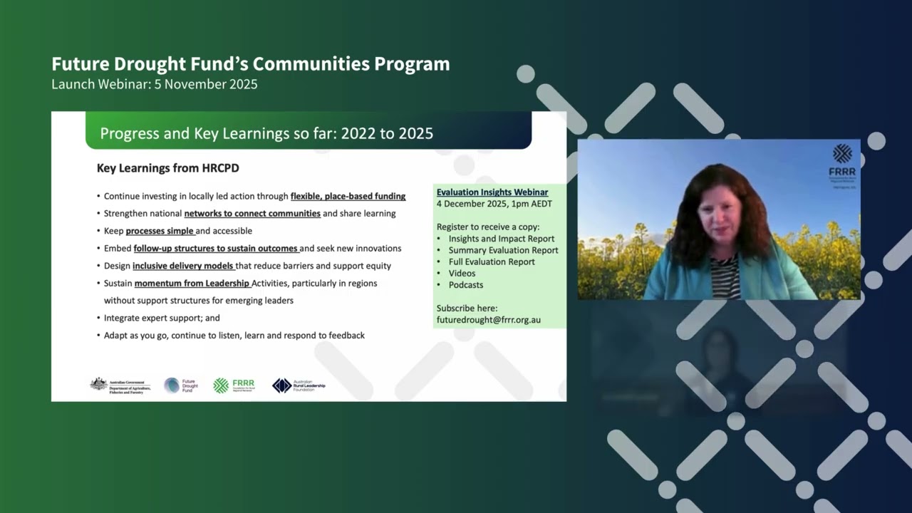 Future Drought Fund's Communities Program - Launch Webinar