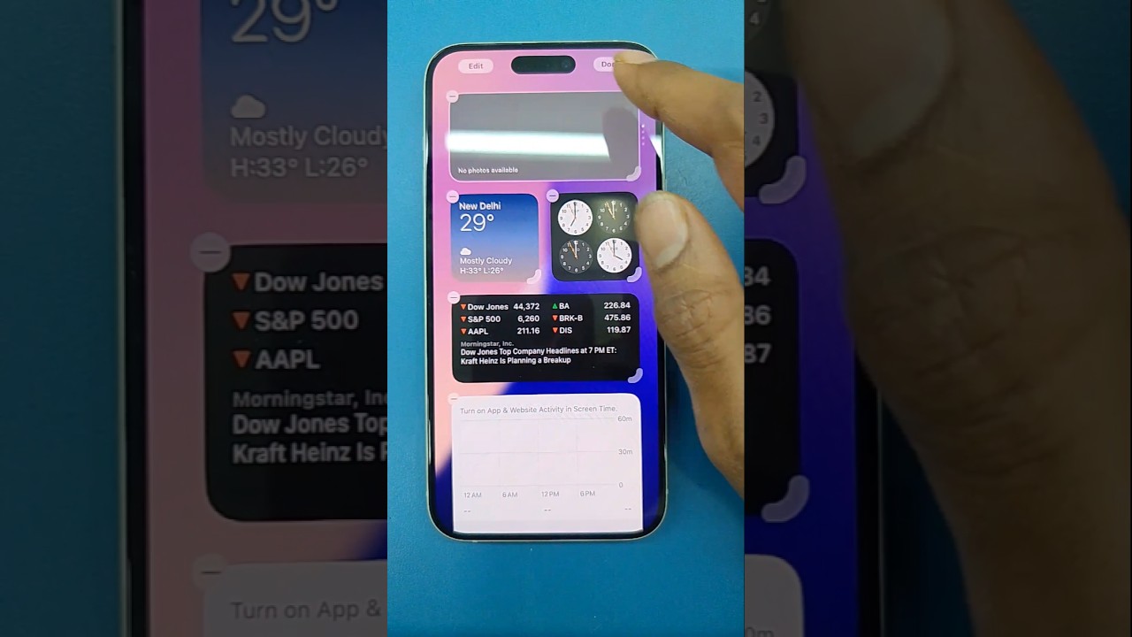 How to add Clock Widget in iPhone 16 Plus | #iphone16plus