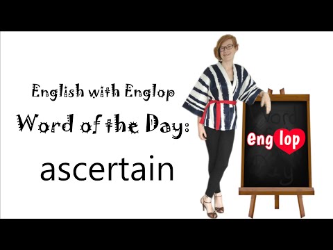 Word of the Day: ascertain