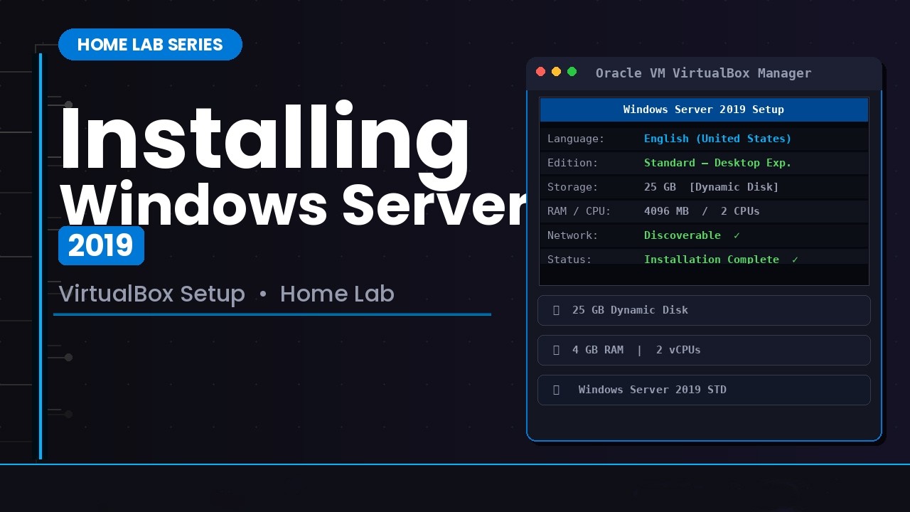 2 Setting Up a Windows Server 2019 VM in VirtualBox | Sysadmin Home Lab