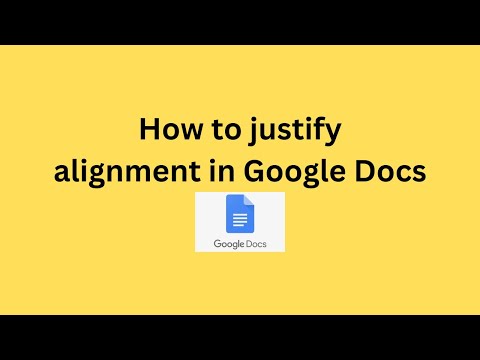 How to justify alignment in Google Docs