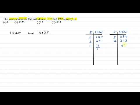 The greatest number that will divide 1375 and 4935 exactly is