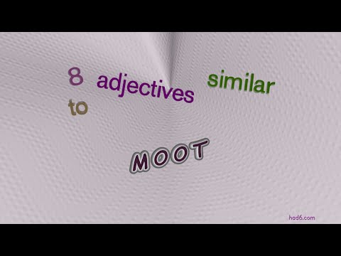 moot - 9 adjectives which are synonym of moot (sentence examples)