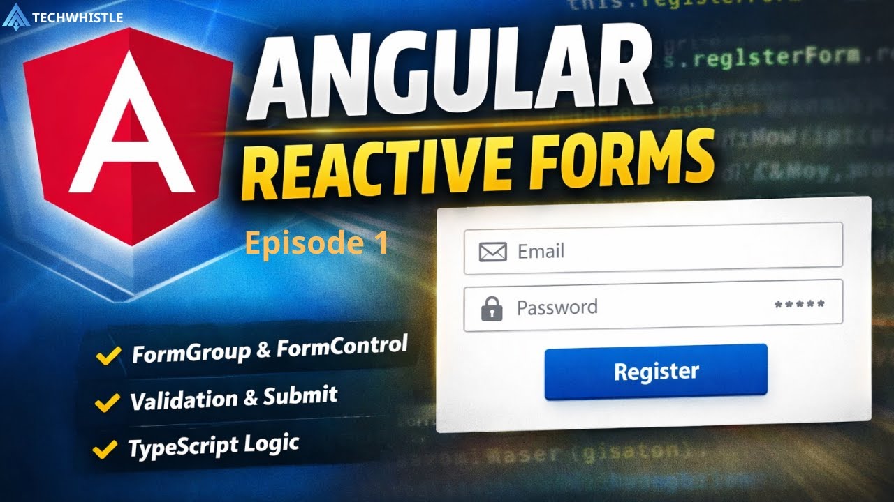 Angular Reactive Forms for Beginners - 01 -  Create a Register Form