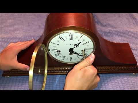 Winding the Howard Miller Tambour Mantel Clock