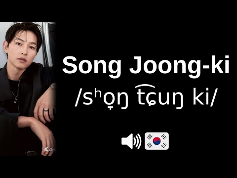 How to pronounce Song Joong-ki (CORRECTLY!)