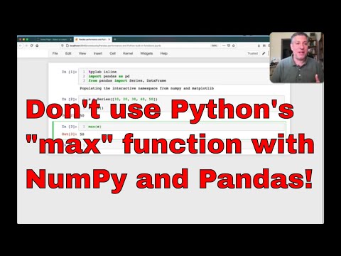 Don't use Python's "max" with NumPy and Pandas!