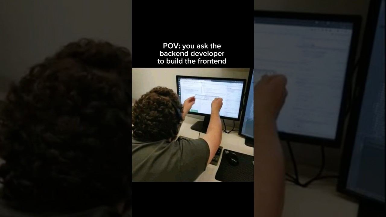 You ask the backend developer to do frontend