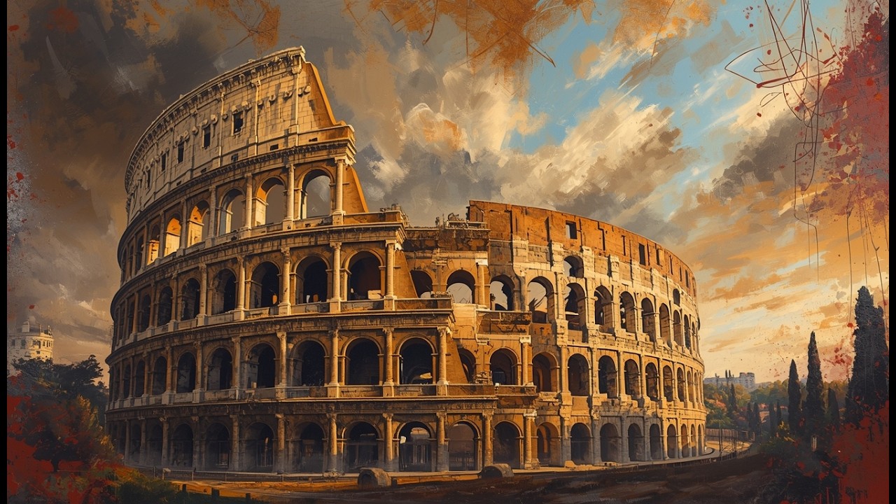 Ancient Rome Atmosphere | Colosseum Art TV Frame Display for Calm & Timeless Ambience
