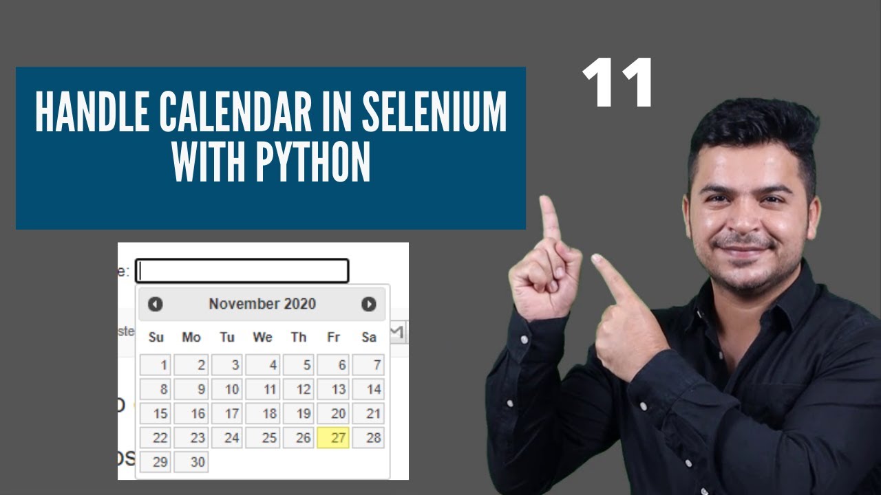 How To Handle Calendar In Selenium Webdriver Using Python
