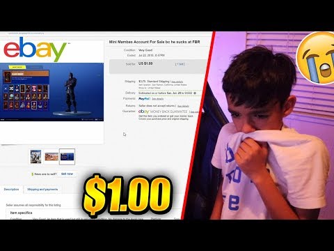 I Actually Sold My Little Brother's Fortnite Account On Ebay! He Cries