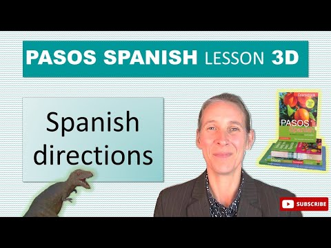 Pasos 3D. Spanish lesson about directions.
