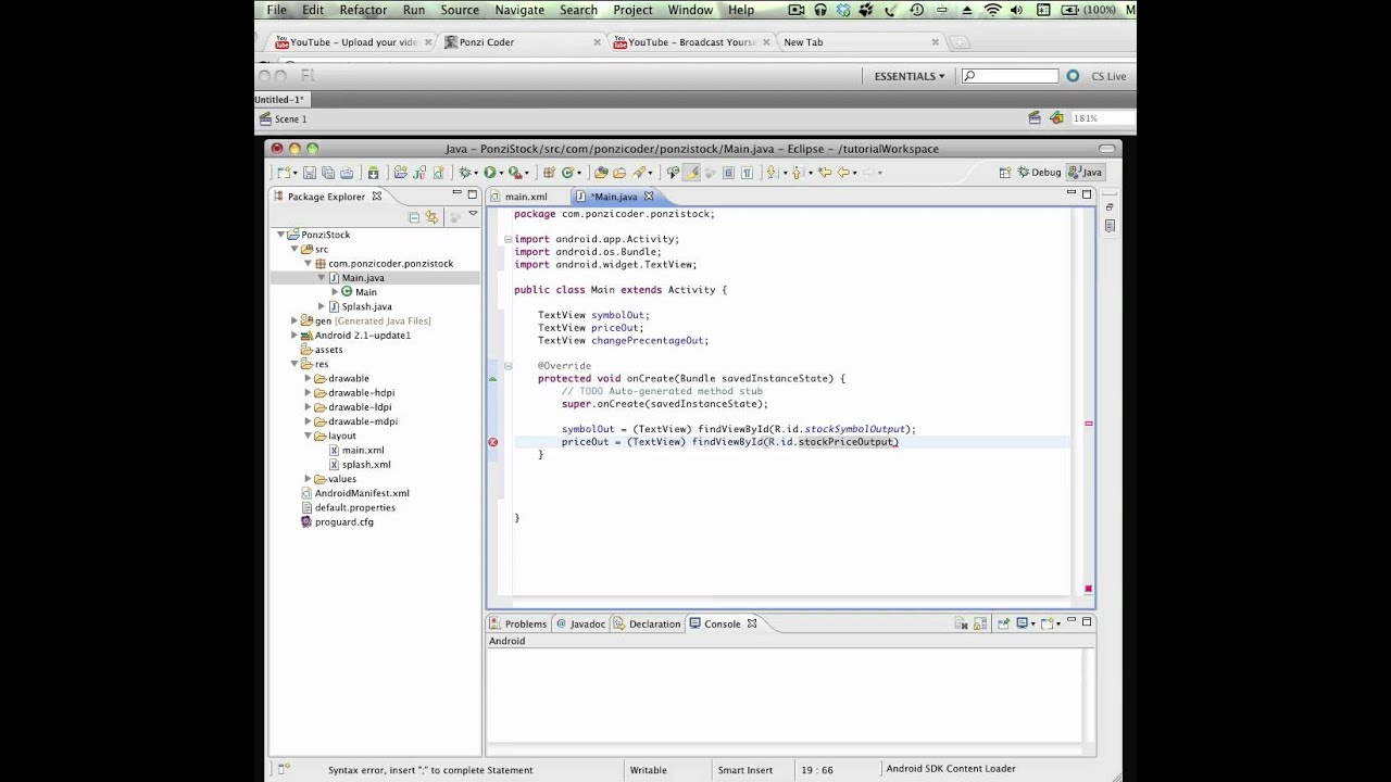 Android Tutorials: Learn by Doing 3.2 - Working with Buttons and TextViews