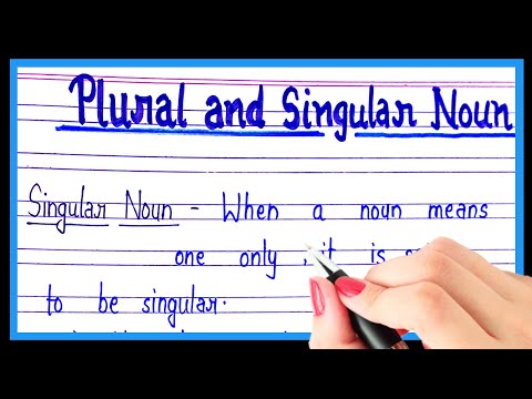Definition of plural nouns | Definition of singular nouns | What are plural and singular nouns