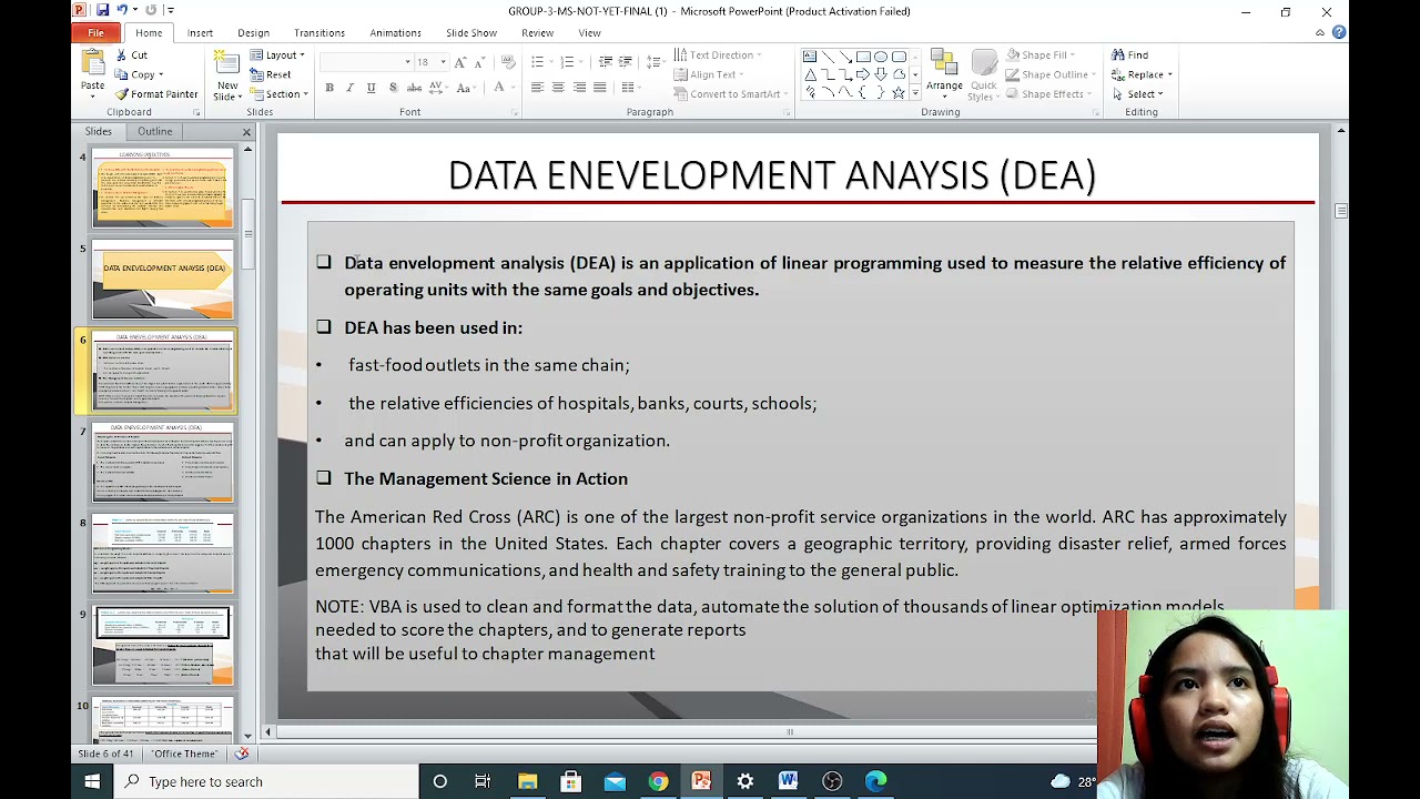 Data Envelopment Analysis  (1/6)