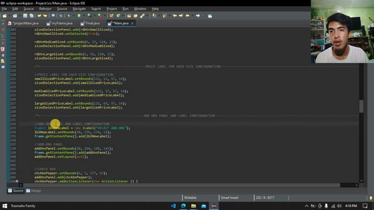 OOP - Designing Pizza Ordering System using Java Swing Application