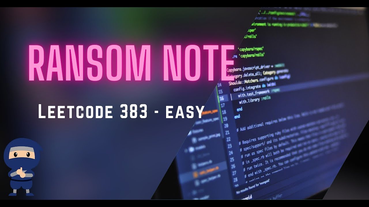 Ransom Note - LeetCode #383 - Python, JavaScript, Java, C++