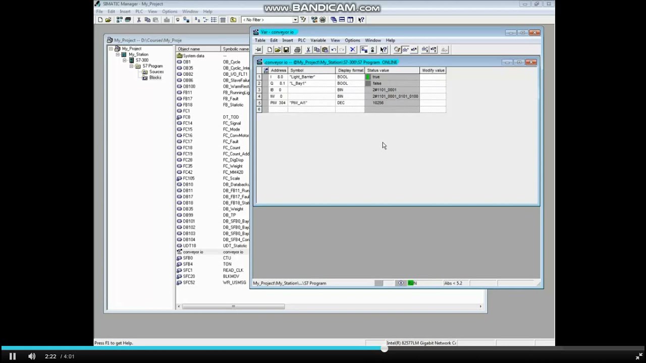 How To Create & Monitor Variable Table In Simatic Manager # VAT - 1 Of 4