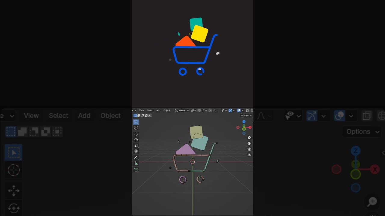 #logo #animation I did in #blender for ReadyStore, a local tech store 💻🛒