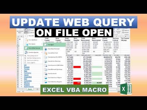 Update Web Query On File Open Excel VBA Macro