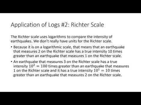 Advanced Functions MHF4U Example Chap 8.080 Richter Scale (logarithms)