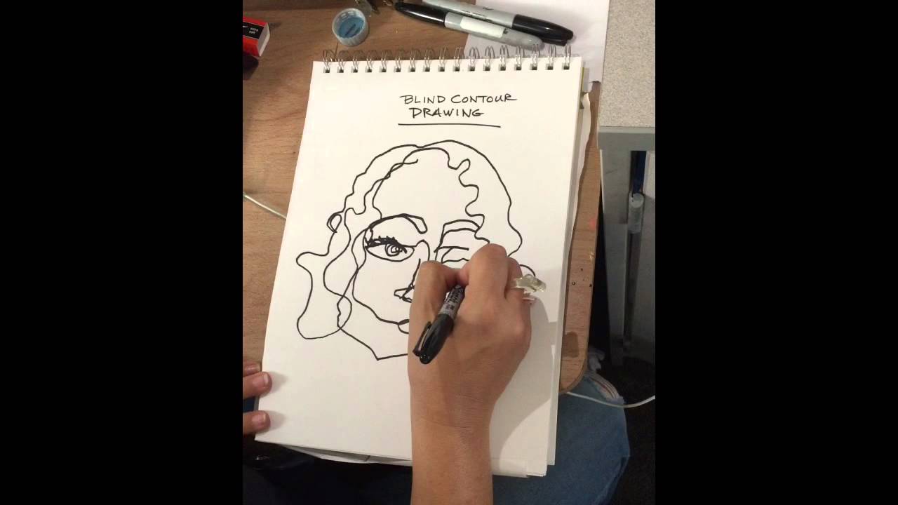 Blind Contour Drawing- 3 simple rules