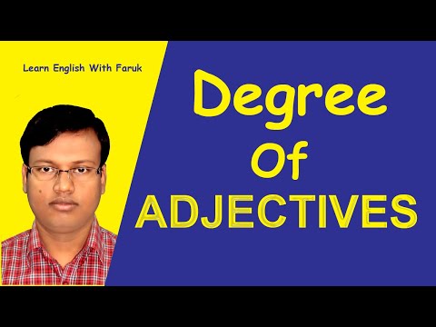 Degree of Adjectives/Comparison of Adjectives, Basic English Grammar, #LearnEnglishWithFaruk