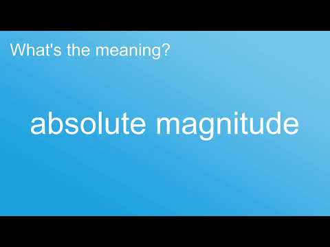 What's the meaning of "Absolute Magnitude", How to pronounce? #meaning #pronunciation #Dictionary