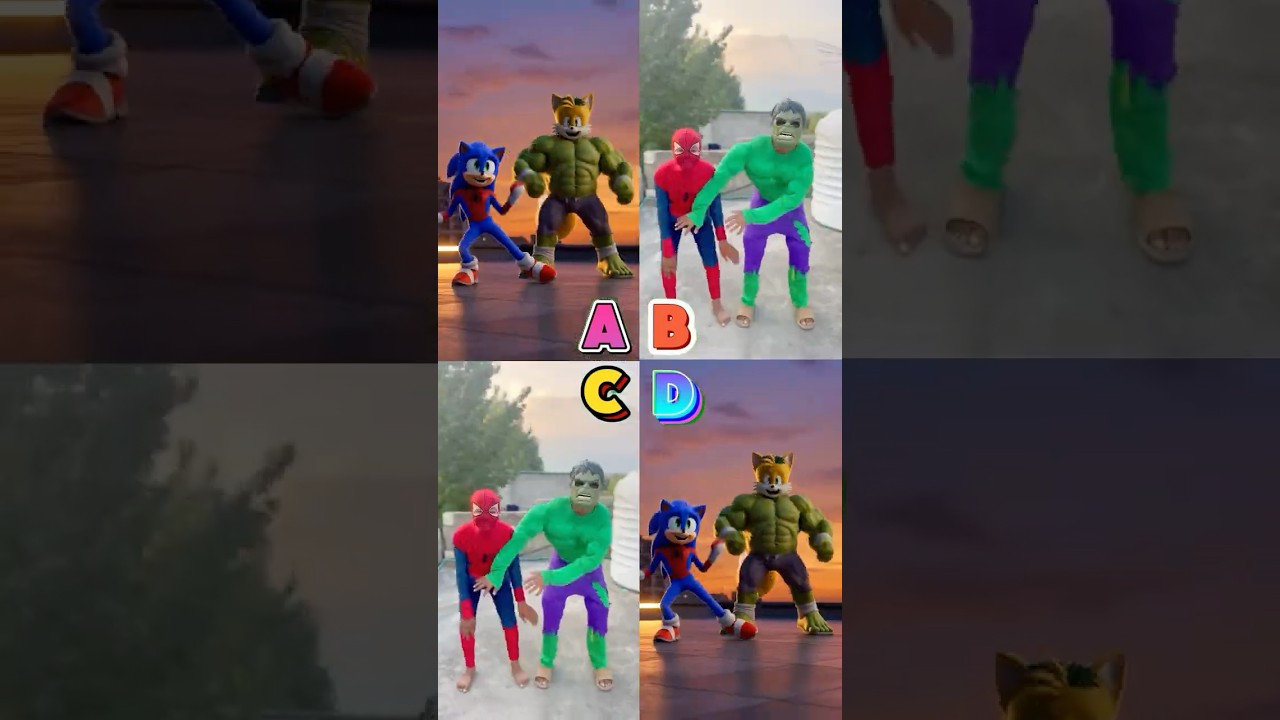 Sonic & Hulk Tails Rooftop TeamUp! 🌆 #funnyshorts #sonicai #sonic Compilation