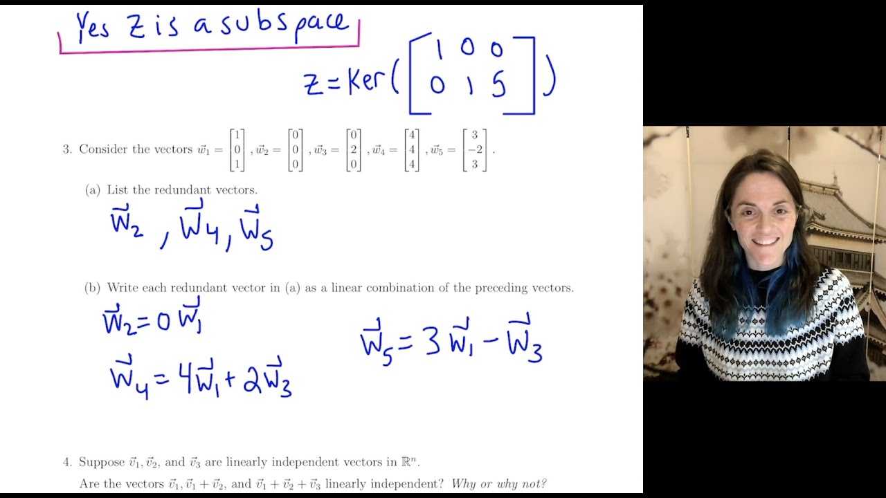 Linear Algebra: Extra Practice Worksheet 4
