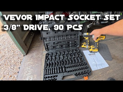 VEVOR Impact Socket Set 3/8" Drive, 90 PCS, Motorcycle, Car, Truck #vevor #tools