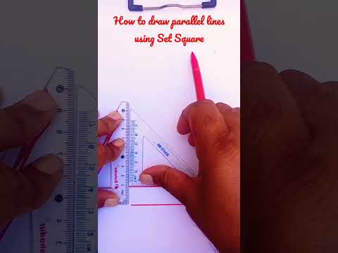 How to draw parallel lines using set square