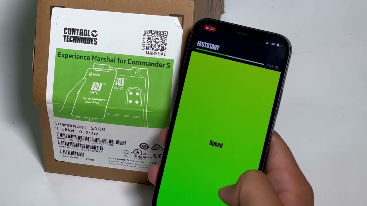 Set up a Nidec S100 VFD in 1 minute