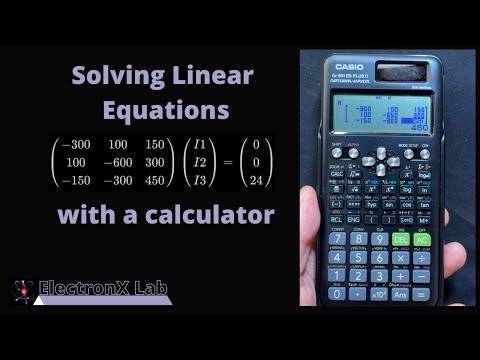 Solving Linear Equations With a Calculator