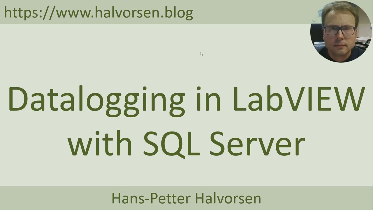 Datalogging in LabVIEW with SQL Server