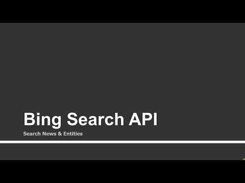 Bing API: News & Entity Search | Part - 46 | Using Bot Framework, LUIS, and Cognitive Services