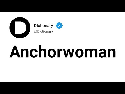 Anchorwoman Meaning In English