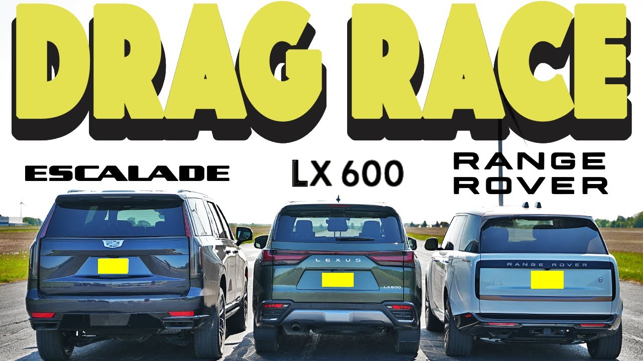 2023 Range Rover Drag Races Cadillac Escalade and Lexus LX, German V8 ...