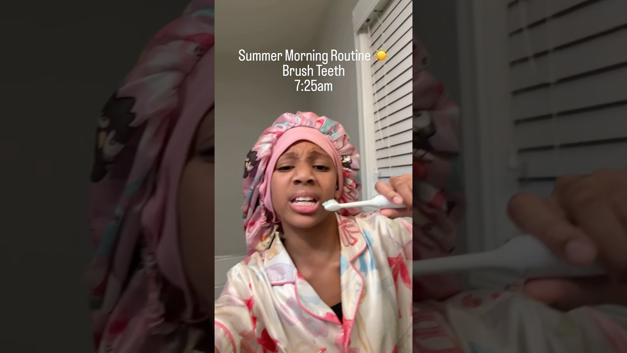 LIT Summer Morning Routine be like 😂😅 #shorts #immabe #morningroutine