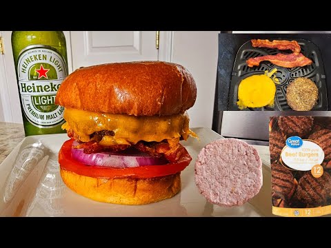 From Frozen Air Fryer Cheesburgers Chefman 8qt Airfryer Walmart Frozen Burgers