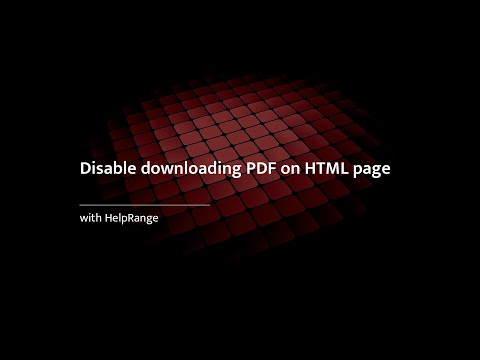 How to disable download option in pdf files in html