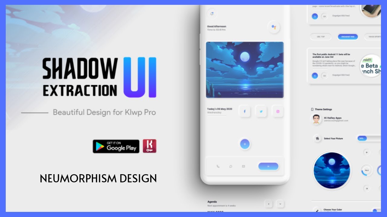 KLWP THEMES • Shadow Extraction UI • 