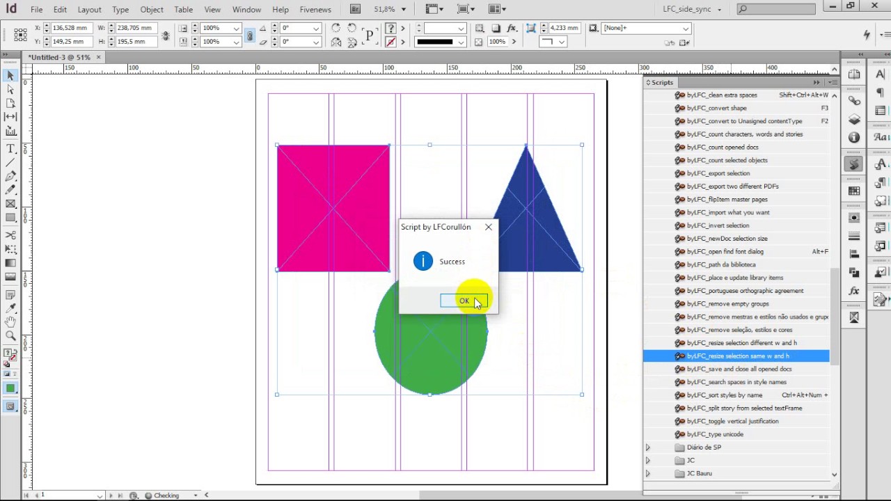 InDesign JavaScript by LFCorullón | Resize selection using a factor