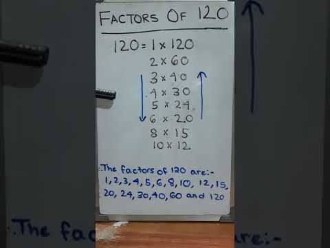 Write all the factors of 120 | Factors of 120